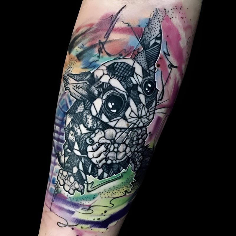 Animal, Illustrative, Watercolor, Surrealism, Abstract, Color tattoo by ...