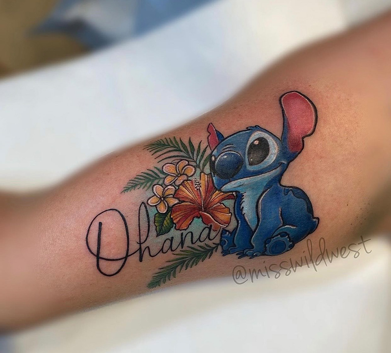 Disney, Color, Flower, Lettering and Script, Orlando inspired tattoo by