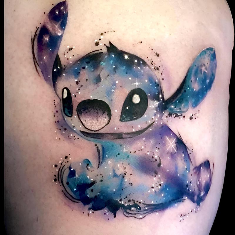 Watercolor, Disney, Abstract tattoo by Charlie Fernandez